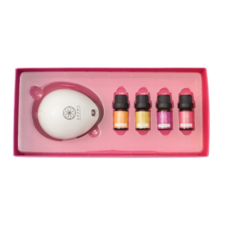 Aroma Essence Good Vibes Essential Oil Set With USB Or Battery Powered ...