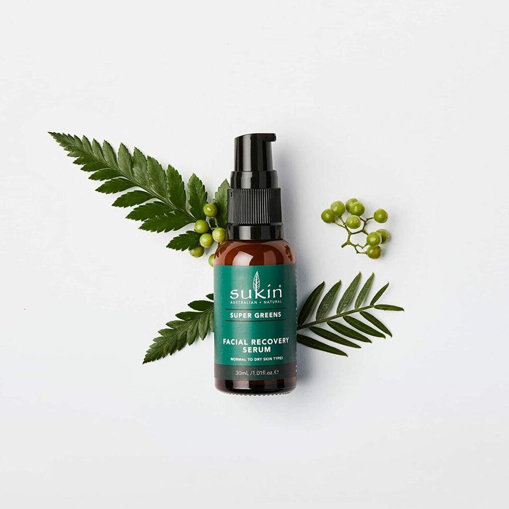 Sukin Super Greens Facial Recovery Serum With Acai, Goji Berry, Kale ...